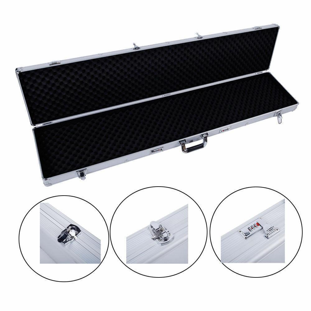 53"Aluminum Locking Padded Hard Gun Case Rifle Security Scattergun ...