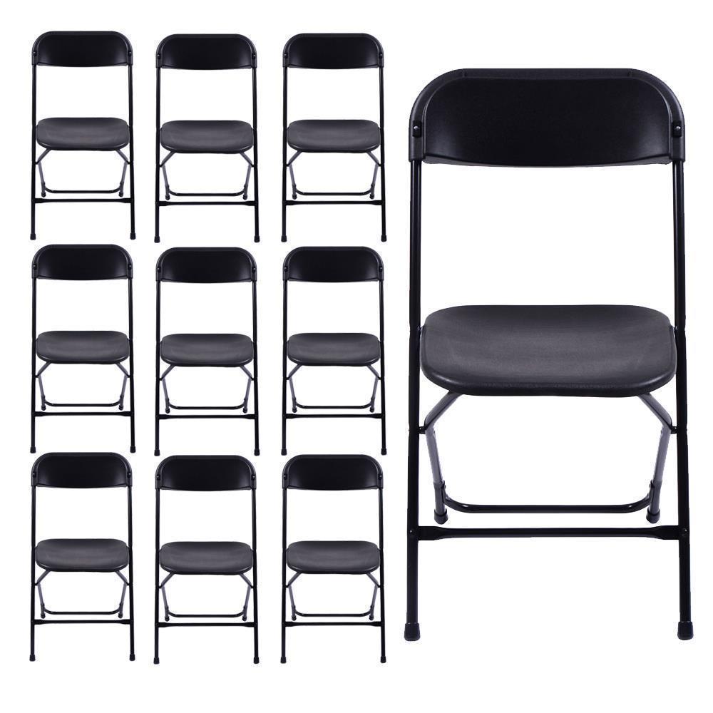(5 to 25 PACK) Folding Plastic Stackable Chairs for Home Office Wedding ...