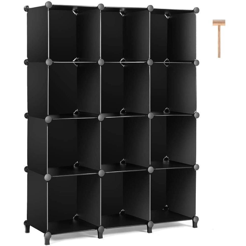 Stackable Cube Storage DIY Plastic Modular Closet Cabinet Storage ...
