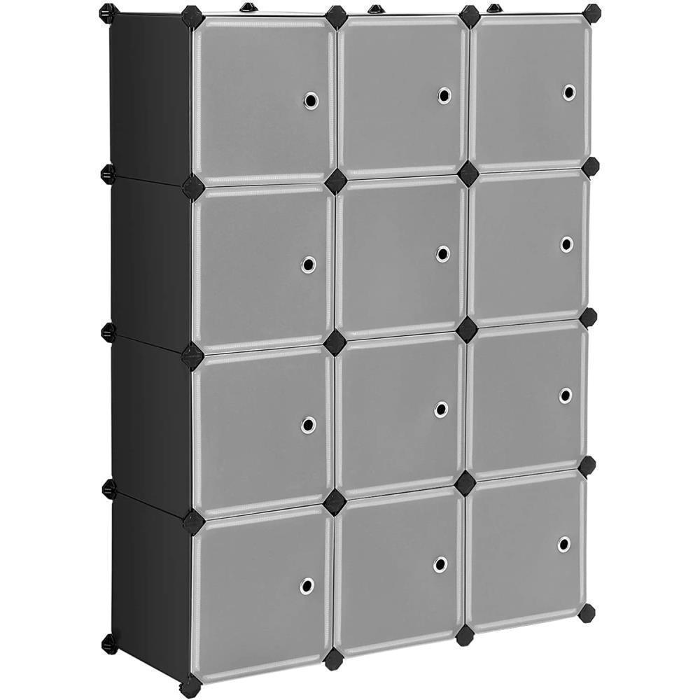 Stackable Cube Storage DIY Plastic Modular Closet Cabinet Storage ...