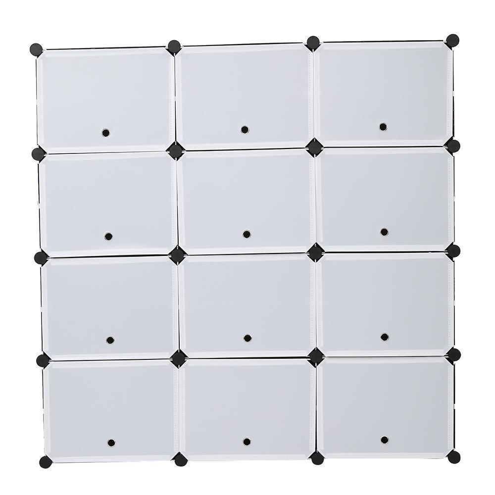 Stackable Cube Storage DIY Plastic Modular Closet Cabinet Storage ...