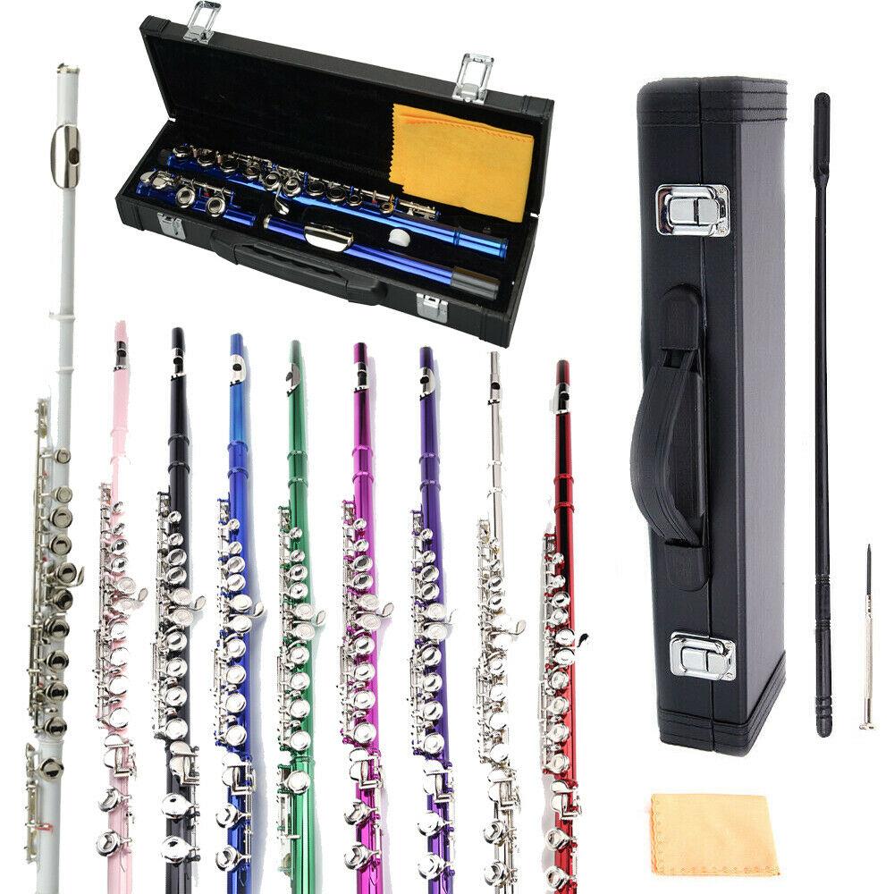 C Flute Silver Gold Blue Green Pink Purple +Case+Lubricant+Screwdriver ...