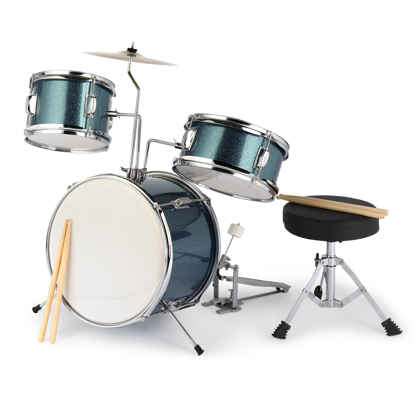 3 Pack Junior Drum Set, Beginner Drum Kit with Throne, Cymbal ...