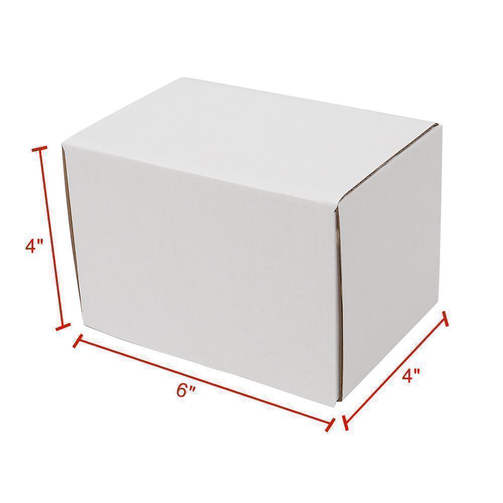 White Corrugated Shipping Mailer Carton Packing Fold Box 6x4x2 6x4x3 ...