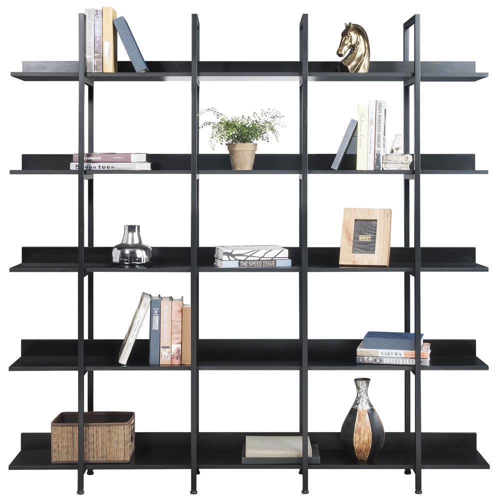 Black metal frame bookcase store