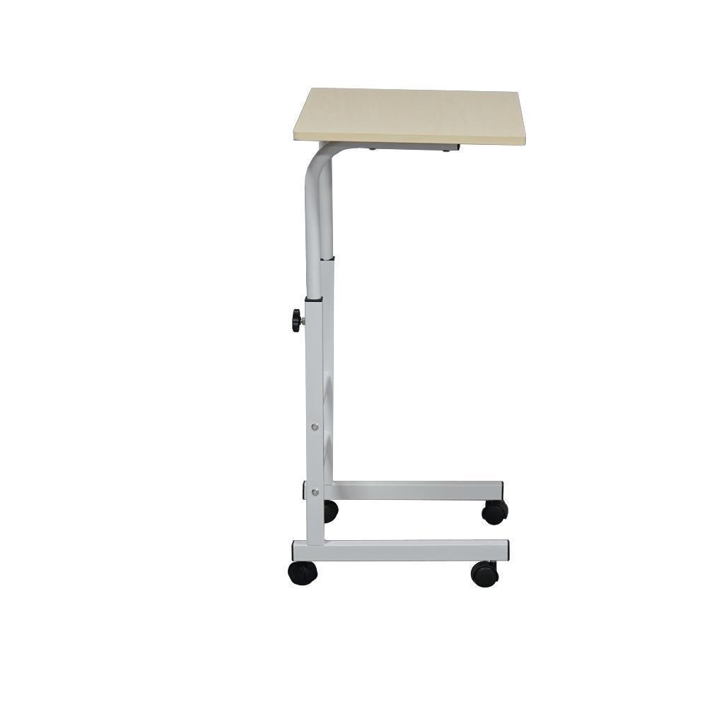 Laptop Rolling Desk Adjustable Height Portable Caster Cart Bed Side ...
