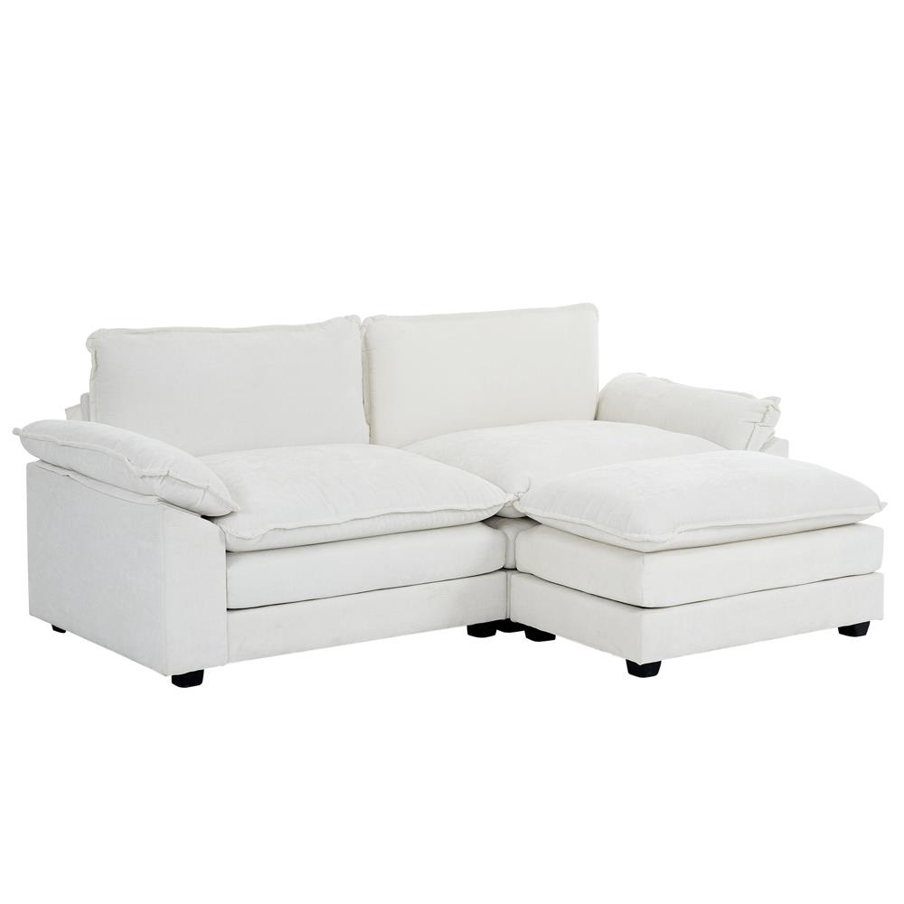 Convertible Sectional Sofa Couch, Modern L-Shaped Couch 2 Seat Sofa w ...