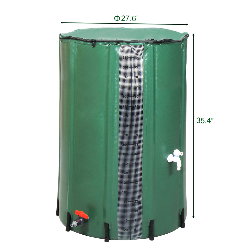 Rainwater Tank Water Butt Container Garden Collector Collapsible 250L ...