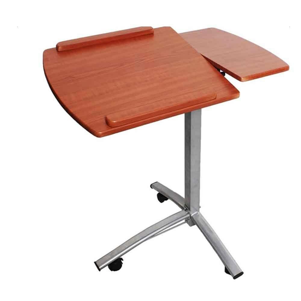 Laptop Rolling Desk Adjustable Tilt Stand Portable Caster Cart Bed Side ...