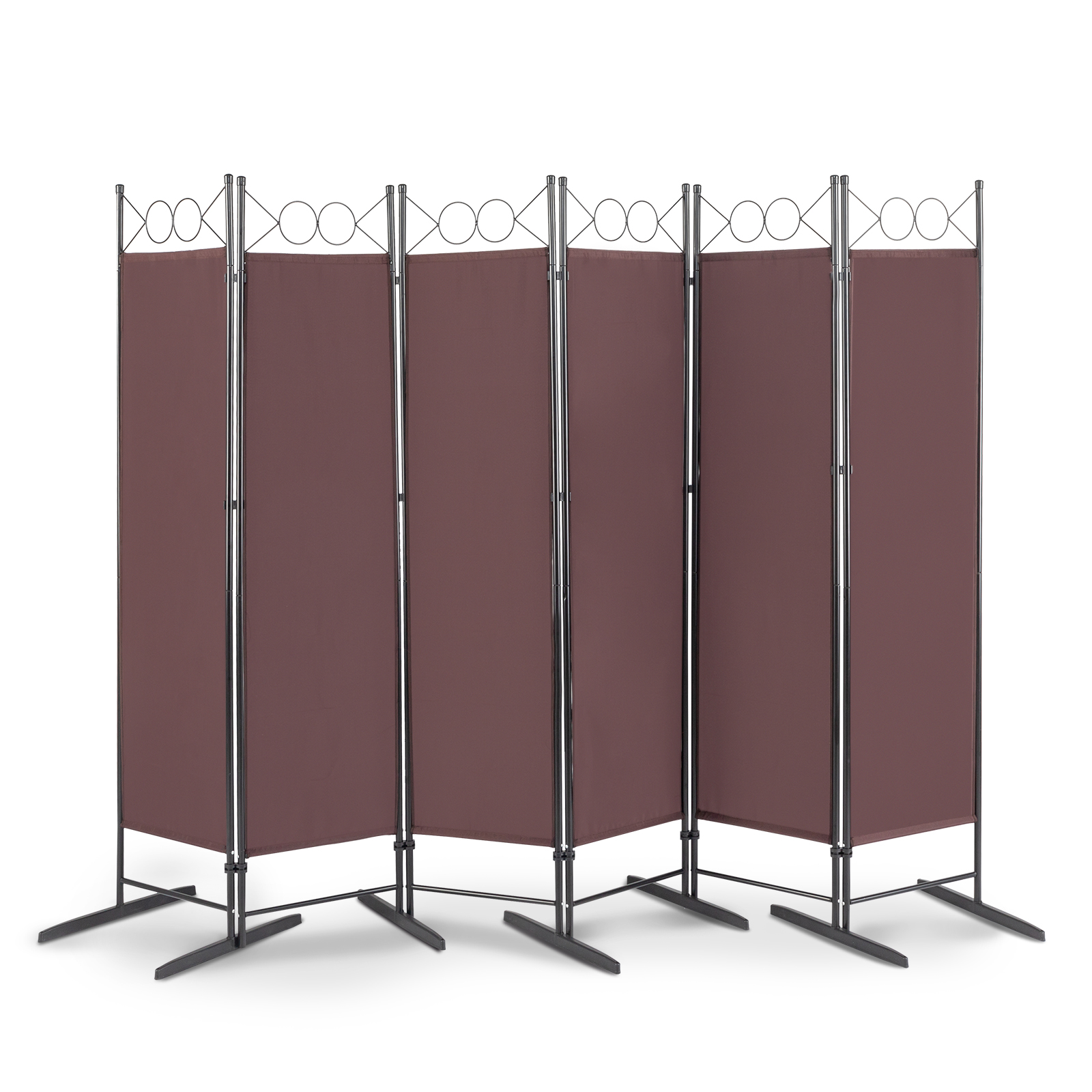 6 Panel Room Divider Folding Privacy Screen for Home Office Separator ...