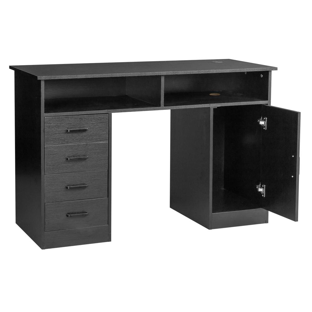 Computer Desk Study Writing Desk PC Laptop Table Desk with 4 Drawer ...