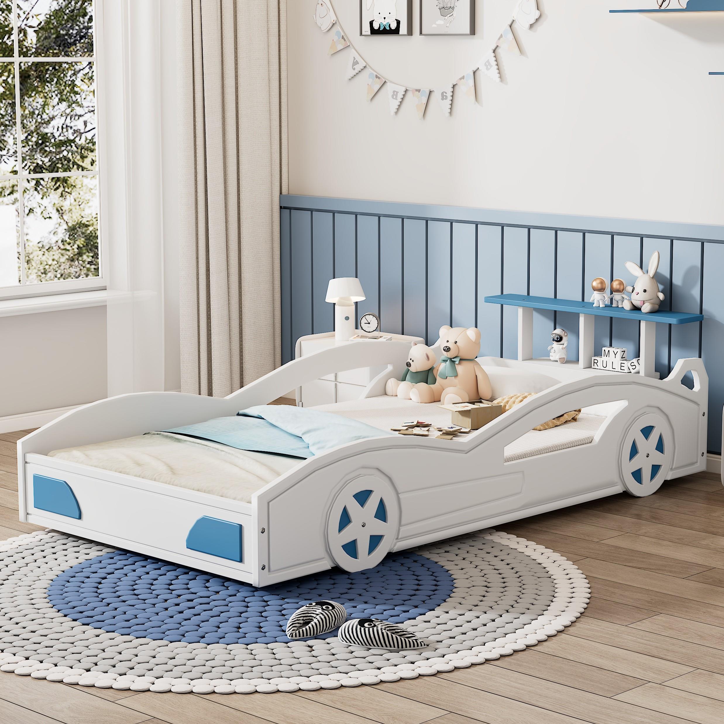 Race car twin bed frame store