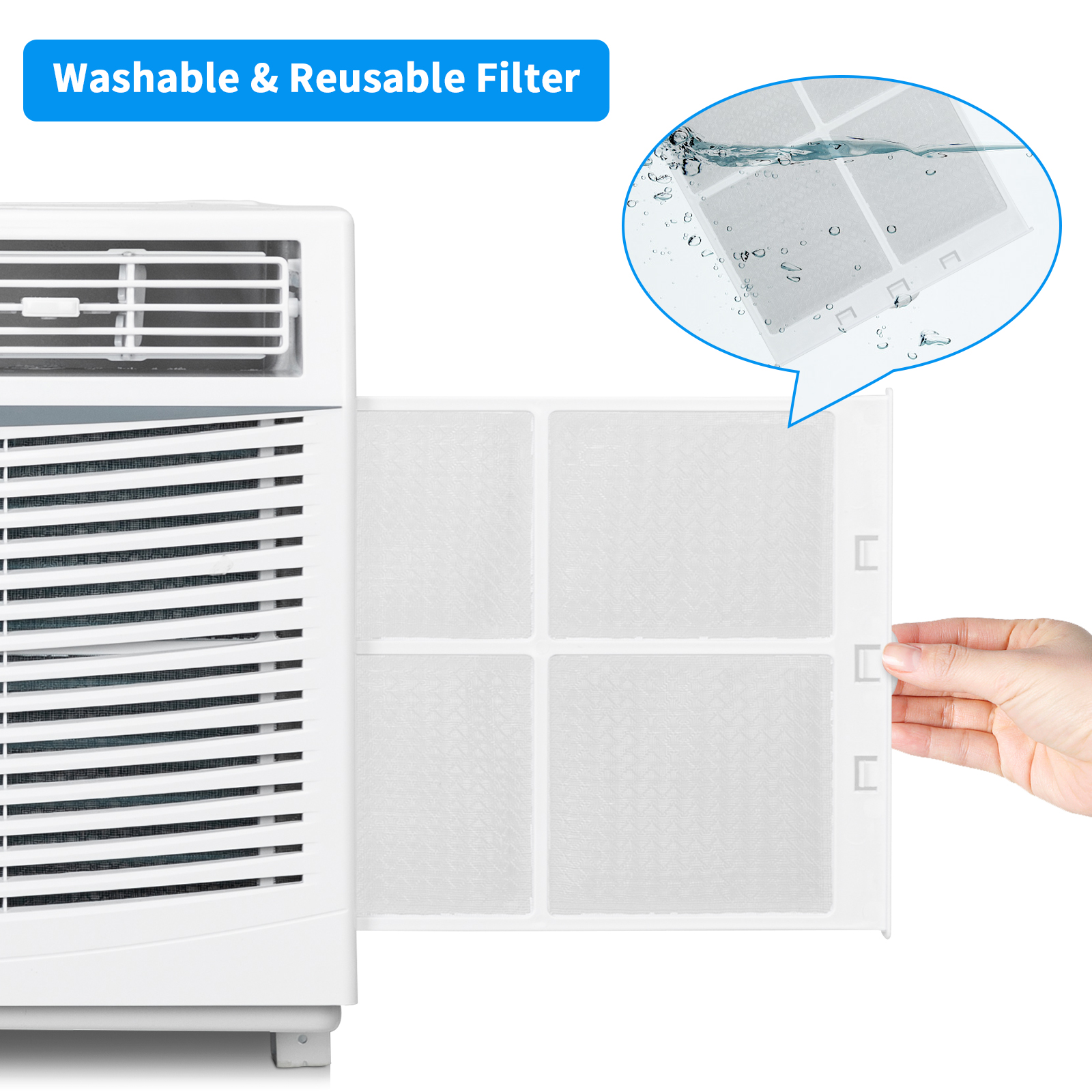 5000-6000BTU Window Air Conditioner, Energy-Saving Window AC Unit ...