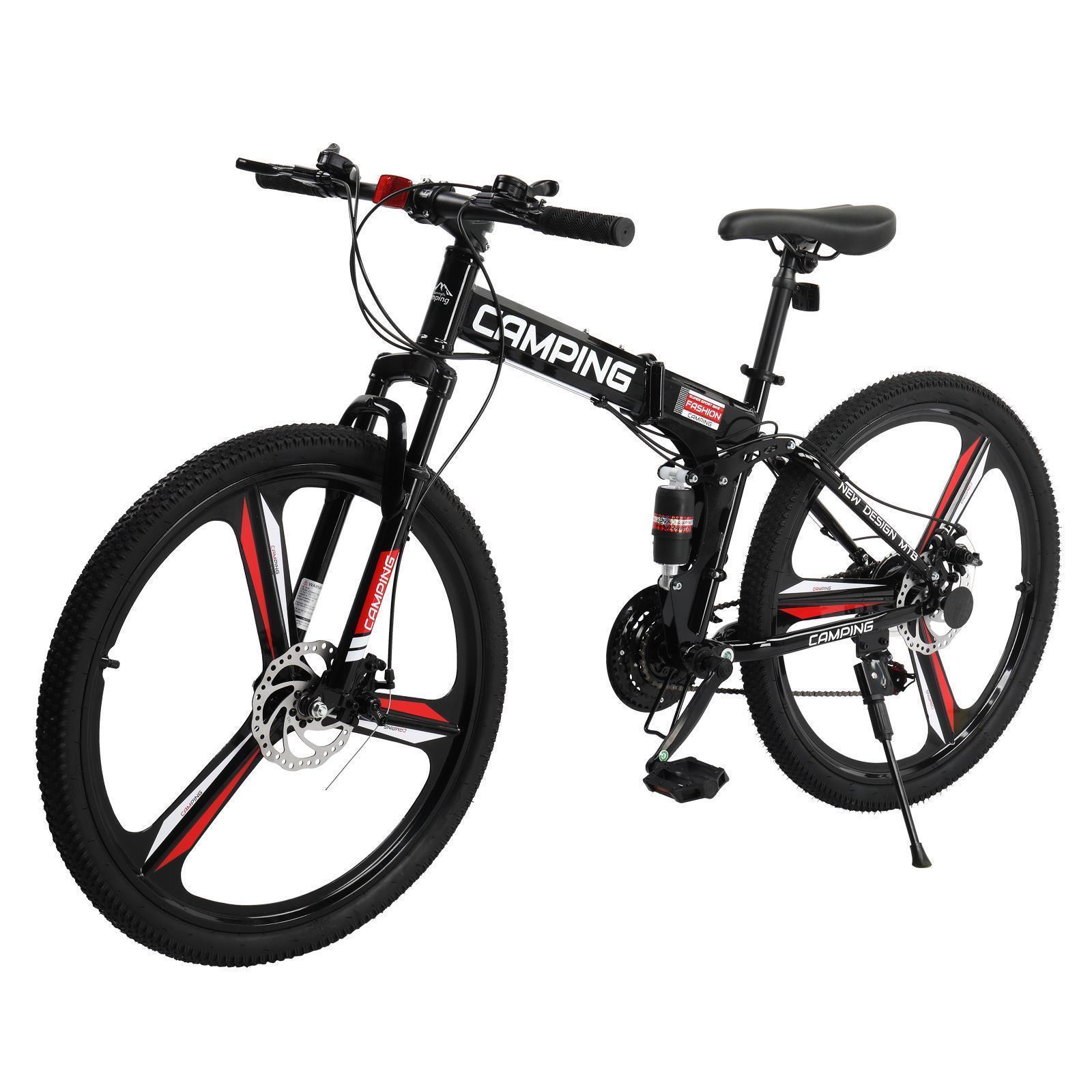 26 Mountain Bike Folding 21 Speed Men Bikes MTB Bicycle School Dual Disc Brake eBay